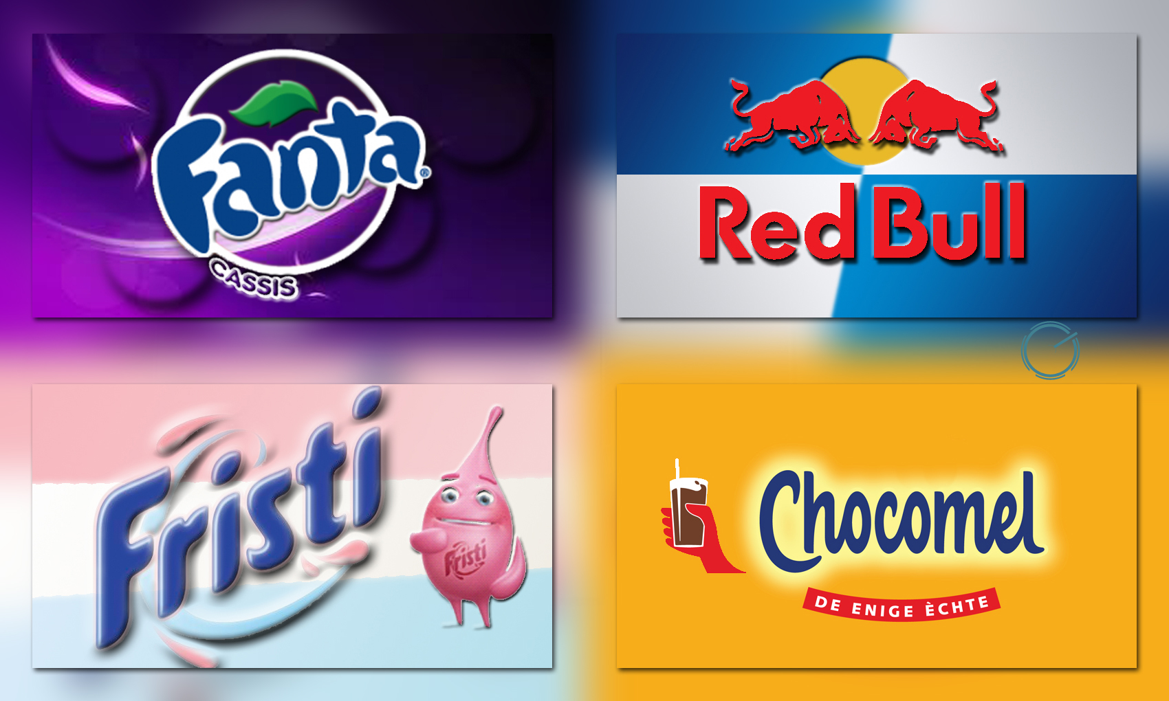 Frisdrank labels, voor je frisdrank-kast of automaat. Cassis, Redbull ...