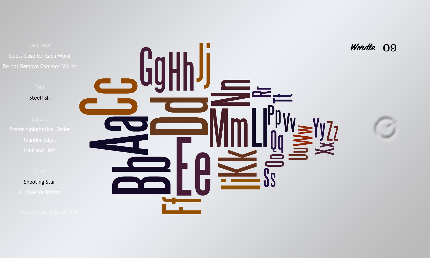 Wordle 34 Font Examples In 6 Color Styles Which One Do You Like 